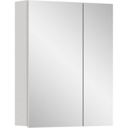 Spiegelschrank Welltime, B:60cm H:77cm T:18cm, wei&szlig;, FSC-zertifizierter Holzwerkstoff, Badezimmer, Schr&auml;nke, "BIEL, Breite 60 cm, 2 T&uuml;ren, 2
