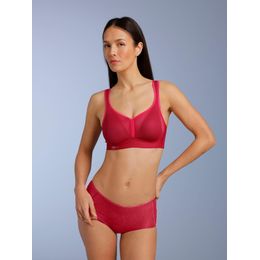 MMTC Damen Soft-BH, Gr. 80, rot, 49% Polyamid, 39% Polyester, 12% Elasthan, BHs