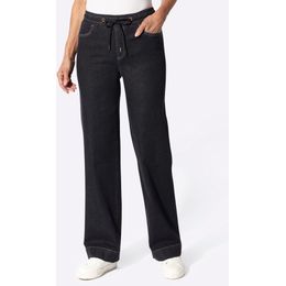 Inspirationen Damen Schlupfjeans, schwarz, Gr. 23, unifarben, 98% Baumwolle, 2% Elasthan, Jeans