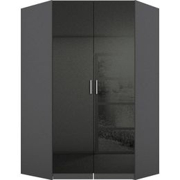 Eckkleiderschrank Rauch, B:117cm H:197cm T:117cm, grau, Holzwerkstoff, Schr&auml;nke, "Kleiderschrank Schrank Eckschrank Ankleide Garderobe CELLE",