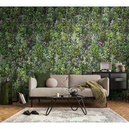 Livingwalls LIVING WALLS Fototapete "The Wall 4 Botanic &ndash; &Uuml;ppige tropische Pflanzen Vlies-Fototapete", B/L: 1,59m x 2,8m, Rollen: 1, gr&uuml;n, Schlafzimmer, Tapeten,