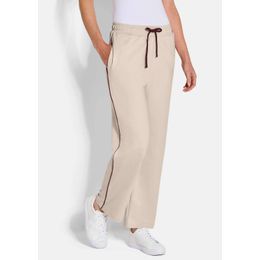 GOLDNER Damen 2-in-1-Hose "Kurzgr&ouml;&szlig;e Bequeme Loungehosen im Doppelpack", beige, Gr. 23, Obermaterial: 60% Baumwolle CO. 35% Polyester PES. 5%