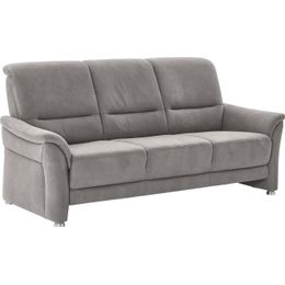 3-Sitzer DIE PLANBAR, B:198cm H:96cm T:93cm, grau, 100% Polyester, Sofas, "PP-PF23182", Federkernpolsterung, wahlweise mit motorischer Vorziehbank
