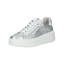 Nero Giardini Damen Plateausneaker "Nero Giardini Sneaker Leder", Gr. 41silber, Leder, Schuhe