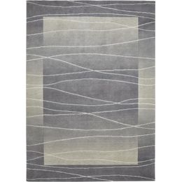 Wollteppich LUXOR living, B:200cm H:14mm L:300cm, silber, Schurwolle, Wohnzimmer, Teppiche, "Lineo, handgekn&uuml;pft", Nepalteppich, reine Wolle, mit
