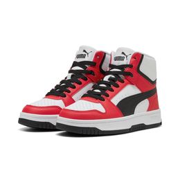 Puma M&auml;dchen Sneaker "REBOUND SLAM MID JR", Gr. 39, rot, Synthetik, Schuhe