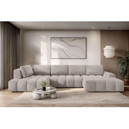 Wohnlandschaft OTTO HOME, B:363cm H:87cm T:167cm, beige, 100% Polyester, Sofas, "AZITA U-Form, Breite 363 cm - OTTO. Verl&auml;ssliche Qualit&auml;t.",
