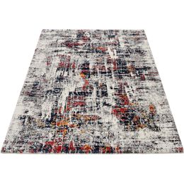 Teppich, B:200cm H:20mm L:200cm, bunt, OCI DIE TEPPICHMARKE, Polypropylen, Wohnzimmer, Teppiche, "HIGH & LOW SIX", Hochflor, Langflor, 3D