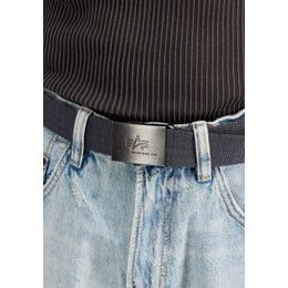 Herren Lederg&uuml;rtel "Heavy Duty Belt", grau, Alpha Industries, Obermaterial: 100% Nylon, G&uuml;rtel