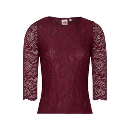Spieth & Wensky SPIETH & WENSKY Damen Shirtbluse "Alheim", rot, Gr. 44, uni, Obermaterial: 90% Polyamid PA. 10% Elasthan EL., Blusen, Rundhals Ausschnitt