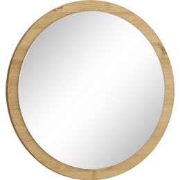 Badspiegel OTTO HOME, B:50cm H:50cm T:2cm &Oslash;:50cm, beige, Massivholz, Spiegel, "Ayanna", Spiegel, 50 cm Durchmesser