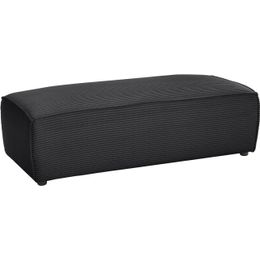 Hocker OTTO HOME, B:130cm H:44cm T:60cm, schwarz, 100% Polyester, Wohnzimmer, Hocker, "NEU: SHERWOOD XXL, Polsterhocker, Cord, Webstoff", rechteckig,
