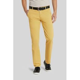 MEYER Herren Chinos "NEW YORK", gelb, Gr. 40, unifarben, 3% Elasthan, 97% Baumwolle, Hosen, mit Stretch-Dehnbund