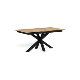 Esstisch ACTONA GROUP, B:210cm H:76cm T:90cm, schwarz, Wohnzimmer, Tische, "Heaven,Tischplatte aus Keramik, ausziehbar - robust & pflegeleicht",