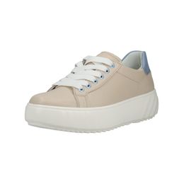Ara Damen Plateausneaker "Ara Sneaker Leder", Gr. 39beige, blau, Leder, Schuhe