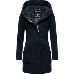 Marikoo Damen Wintermantel "Maikoo", blau, Gr. L, Oberstoff: 90% Polyacryl, 8% Viskose, 2% Elasthan. Futter: 100% Polyester. &Auml;rmelfutter: 100%