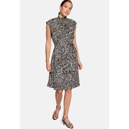 Zero Damen Midikleid "Damen mit Print.", schwarz-wei&szlig;, Gr. 42, Obermaterial: 100% Viskose, Kleider, Material