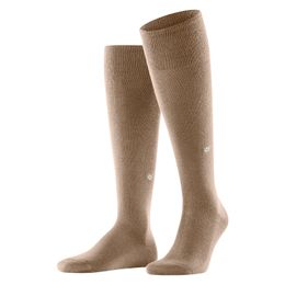Burlington Herren Kniestr&uuml;mpfe "Leeds", Gr. 40, beige, Materialmix, unifarben, Socken, Einheitsgr&ouml;&szlig;e 40-46, w&auml;rmende Wollmischung, unifarben