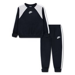 Nike Sportswear Jungen Jogginganzug, schwarz, Gr. 4, unifarben mit Farbeinsatz, Obermaterial: 60% Baumwolle, 40% Polyester, Sportanz&uuml;ge, 2-teiliges