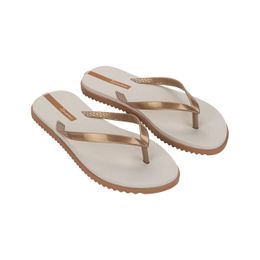 Ipanema Damen Zehentrenner "Ipanema RIO", Gr. 37, gold, Synthetik, Schuhe, mit profiliertem Laufsohlenprofil, mit Gummilaufsohle
