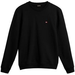Napapijri Herren Sweatshirt "BALIS", schwarz, Gr. M, unifarben, Sweatware, Obermaterial: 80% Baumwolle, 20% Polyester, Sweatshirts, Langarm-Design,
