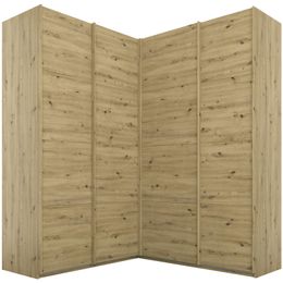 Schwebet&uuml;renschrank Rauch, B:181cm H:229cm T:187cm, braun, Holzwerkstoff, Schr&auml;nke, "Schrank Garderobe Eckkleiderschrank QUADRA Front in
