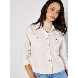 Apricot Damen Jeansjacke "Jacke", beige, Gr. 14, unifarben, Obermaterial: 55% Baumwolle CO. 43% Lyocell CLY. 2% Elasthan EL., Jacken, mit Zierkn&ouml;pfen