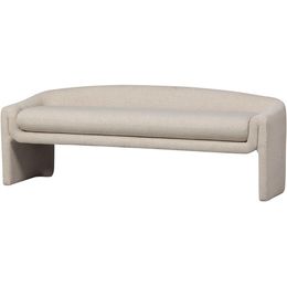 Sitzbank Woood, B:160cm H:60cm T:52cm, beige, Polyester, Esszimmer, Sitzb&auml;nke, "Zone grob gewebter Bezug mit subtiler R&uuml;ckenlehne 160x52x60 cm",