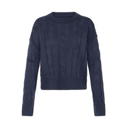 oxmo Damen Strickfleece-Pullover "Strickpullover OXKimni", blau, Gr. XL, Obermaterial: 50% Polyacryl PAN. 50% Polyester PES., Pullover