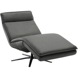 Sch&ouml;ner Wohnen Kollektion Relaxsessel, B:83cm H:56cm T:153cm, grau, SCH&Ouml;NER WOHNEN-KOLLEKTION, 100% Leder, Wohnzimmer, Sessel, "Belize, Ergonomischer Liege-Luxus zum