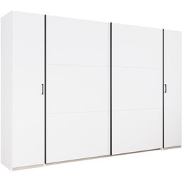 Schwebet&uuml;renschrank Rauch, B:311cm H:210cm T:59cm, wei&szlig;, Holzwerkstoff, Schr&auml;nke, "Kleiderschrank Dreht&uuml;renschrank Schrank Garderobe KRONACH", mit