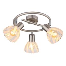 Globo LIGHTING Deckenstrahler "ZACHERY", &Oslash; 46cm H: 19cm, 1 Stk.nickel matt, Wohnzimmer, Leuchten, Spot Deckenspot Flur Schlafzimmer Wohnzimmer