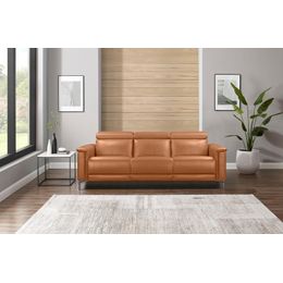 3-Sitzer OTTO HOME, B:222cm H:97cm T:100cm, braun, Echtleder 100% Echtleder;Kunstleder 100% Polyurethan, Sofas, "LUND,Naturleder, 222 cm, man. o.