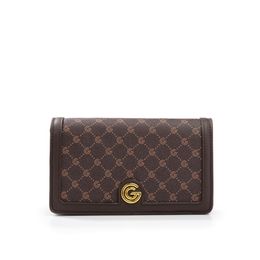 Damen Geldb&ouml;rse "QUEEN", GABRIELLA G BY GABRIELLA GUCCI, braun, Lederimitat, Kleinlederwaren, Damen Portemonnaie, Geldbeutel, Schultertasche im