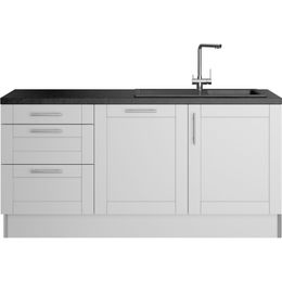 K&uuml;che Optifit, B:180cm H:90,8cm T:60cm, schwarz, Komplettk&uuml;chen-Sets, "Ahus", 180 cm breit, wahlw.mit E-Ger&auml;ten, Soft Close Funktion, MDF Fronten