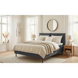 Bett, B:200cm H:113cm L:209cm, blau, LeGer Home by Lena Gercke, 100% Polyester, Schlafzimmer, Betten, "ERIK Boxbett mit