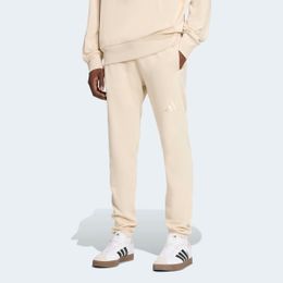 Herren Sporthose "ALL SZN FRENCH TERRY REGULAR TAPERED", beige, Gr. L, adidas Sportswear, Obermaterial: 100% Baumwolle, Hosen