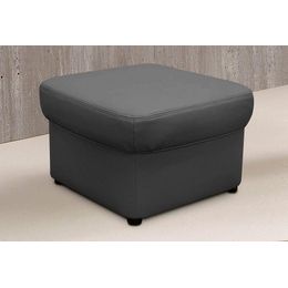 Hocker DOMO collection, B:57cm H:41cm T:57cm, schwarz, Luxus-Microfaser (100% Polyester);Struktur ( 90% Polyester, 10% Polyacryl);Microfaser