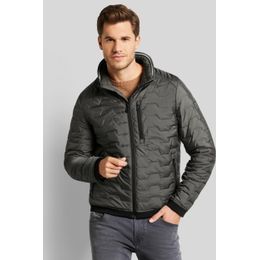 Bugatti Herren Blouson, grau, Gr. 56, unifarben, 100% Polyester, Jacken, mit modernem Stehkragen
