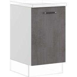 Sp&uuml;lenunterschrank IMPULS K&Uuml;CHEN, B:50cm H:72,3cm T:57,6cm, grau, Dekorfolie, Holzwerkstoff, K&uuml;che, Schr&auml;nke, ""Prag ", Breite/H&ouml;he: 50/72,3 cm",