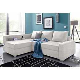 Ecksofa Collection AB, B:223cm H:84cm T:91cm, silber, Zierkissen: 100%Polyester;Struktur (100% Polyester);Microfaser PRIMABELLE (100%
