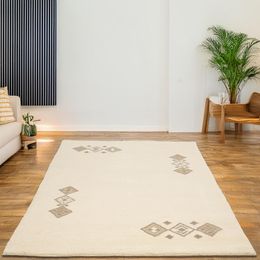 Wollteppich Theko, B:250cm H:28mm L:300cm, beige, Wolle, Wohnzimmer, Teppiche, "Taza Royal 609, handgekn&uuml;pft", echter Berber Teppich aus Marokko,