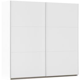 Schwebet&uuml;renschrank Rauch, B:218cm H:210cm T:59cm, wei&szlig;, Holzwerkstoff, Schr&auml;nke, "Kleiderschrank Dreht&uuml;renschrank Schrank Garderobe KRONACH",