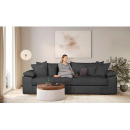 Big-Sofa OTTO HOME, B:246cm T:123cm, grau, 100% Polyester, Sofas, "Soft&Cosy XL, B: 246 cm - OTTO. Verl&auml;ssliche Qualit&auml;t.", Mega-Sofa, Cord oder