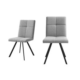 Esszimmerstuhl Home Affaire, B:44cm H:87,5cm T:53cm, grau, Holzwerkstoff, Metall, Polyester, St&uuml;hle, "Mia Essstuhl, Wohnstuhl, Polsterstuhl,