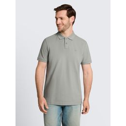 Tom Tailor Herren Poloshirt, grau, Gr. M, unifarben, Single Jersey, Obermaterial: 60% Baumwolle, 40% Polyester, Shirts, Poloshirt mit Logostickerei