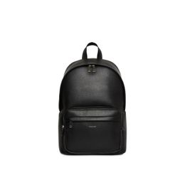 Calvin Klein Rucksack "RAISED ROUND BACKPACK", schwarz, Lederimitat, unifarben, Rucks&auml;cke, Unisex Cityrucksack, Freizeitrucksack mit Rei&szlig;verschluss
