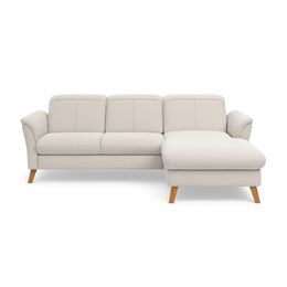 Sit & More Ecksofa SIT & MORE, B:245cm H:91cm T:178cm, beige, 90% Polyester 10%Polyamid, Wohnzimmer, Sofas, "Romero L-Form", wahlweise mit oder ohne
