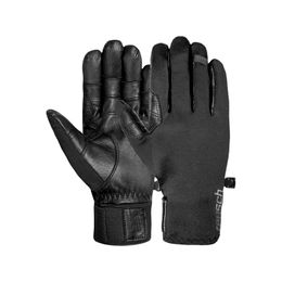 Reusch Damen Skihandschuhe "Track-X TOUCH-TEC", schwarz, Gr. 8, unifarben, 60% Polyester, 40% Rindsleder, Handschuhe, mit winddichter, atmungsaktiver