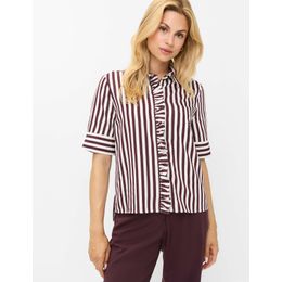 Brax Damen Klassische Bluse "Style VICA FRIL", rot, Gr. 36, Web, 88% Viskose, 12% Polyamid, Blusen